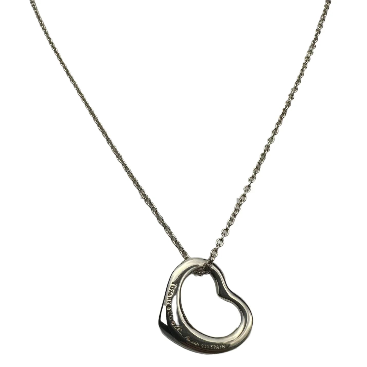 Tiffany & Co. Open Small Heart Pendant Sterling Silver – Lost Designer