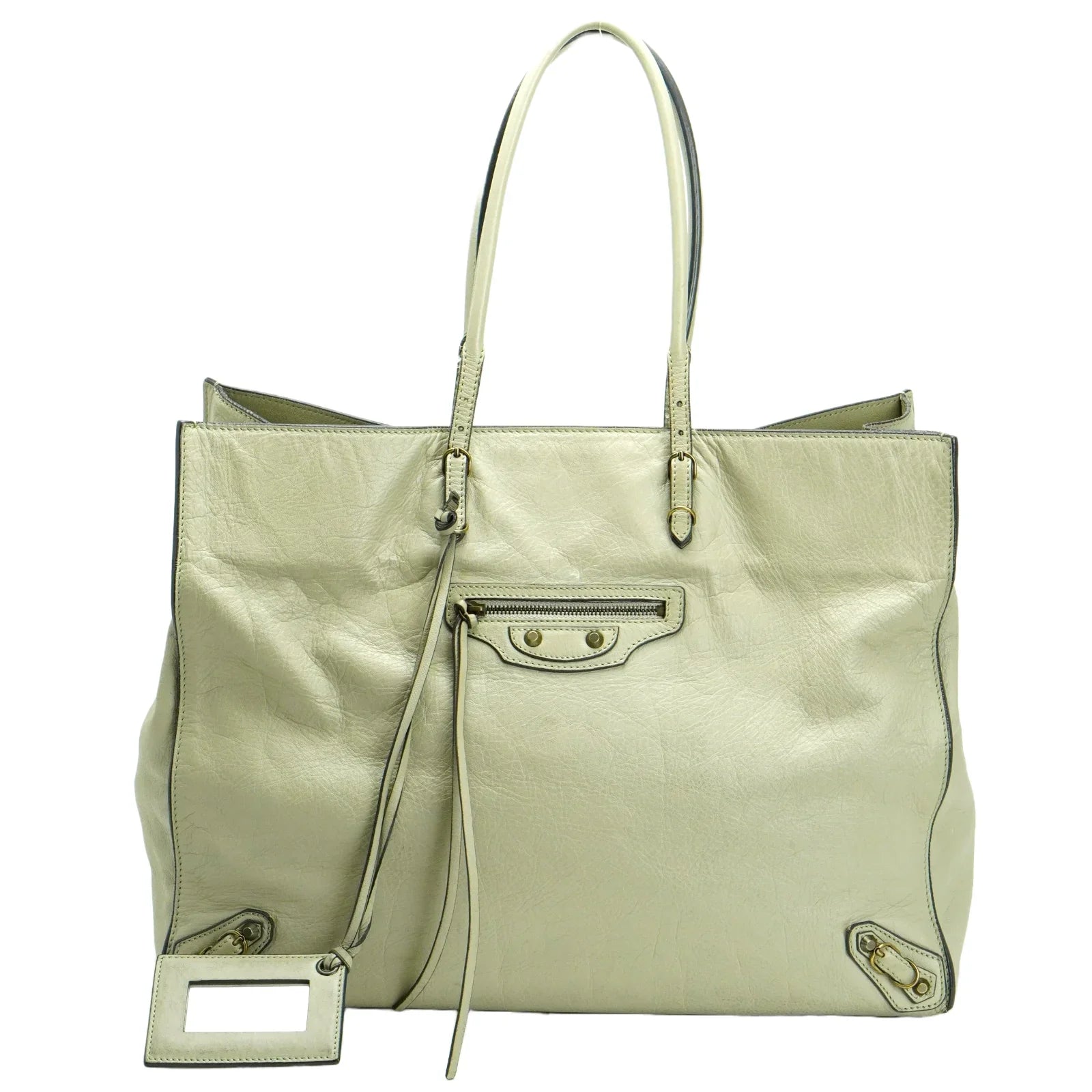 Balenciaga Paper Bag 2WAY leather Ivory – Lost Designer