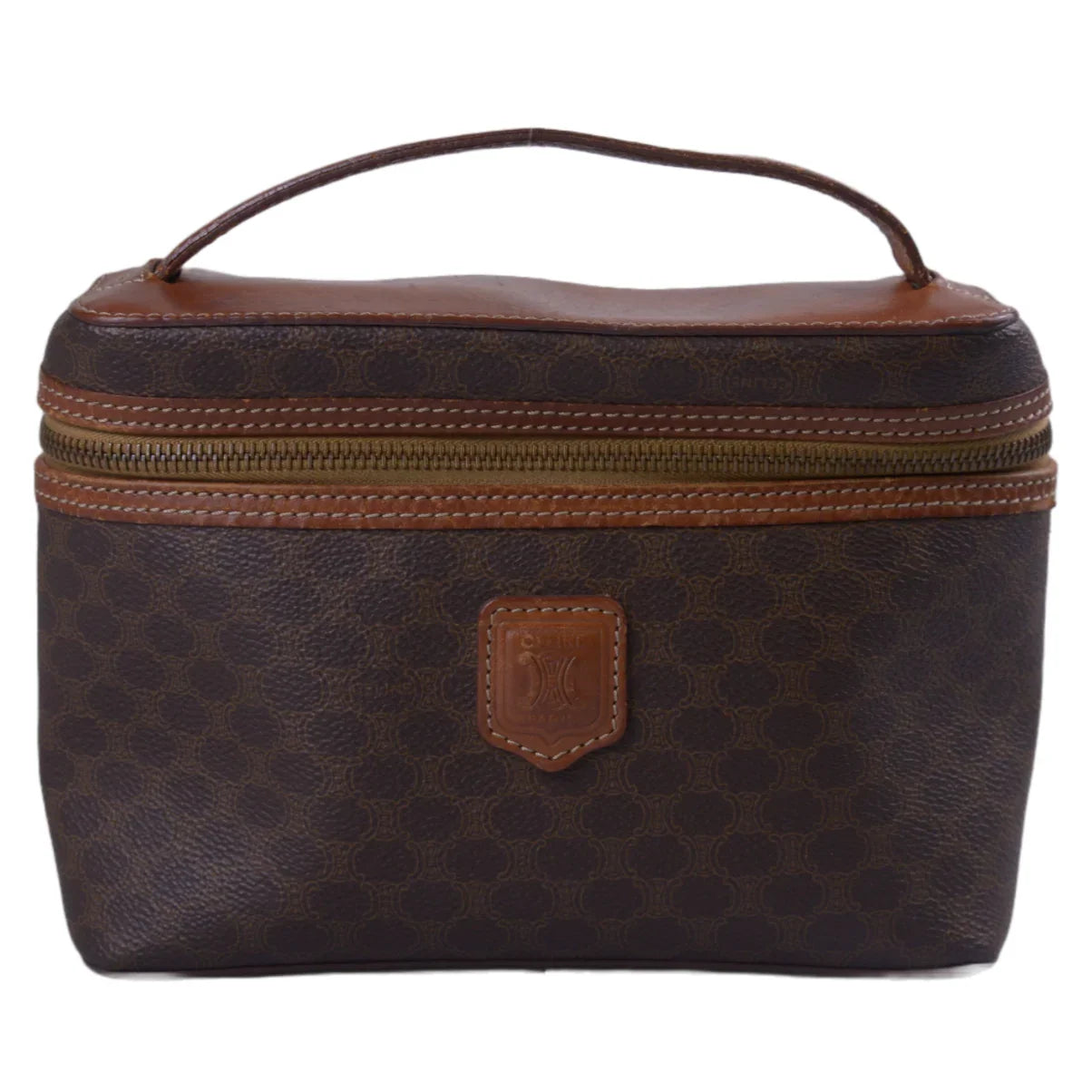 Celine Macadam Monogram Vanity Bag Brown – Lost Designer