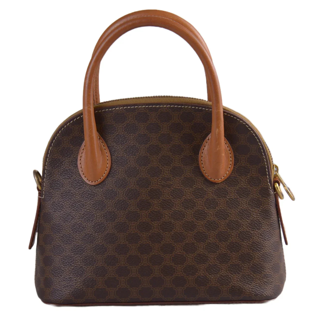 Celine Macadam Monogram Mini Leather Bag Brown – Lost Designer